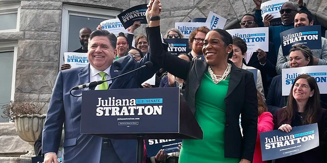Stratton secures Pritzker’s backing in Senate bid, positions herself as ...