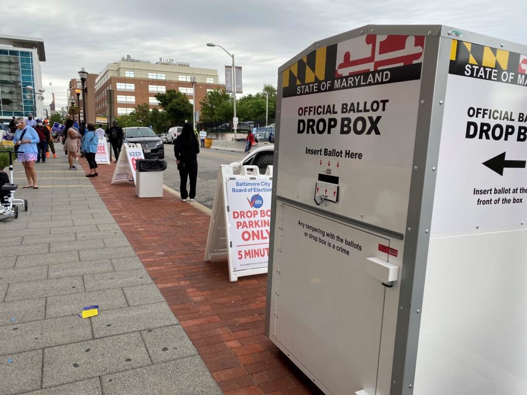 Maryland ballot drop boxes installed as vote-by-mail deadlines approach ...
