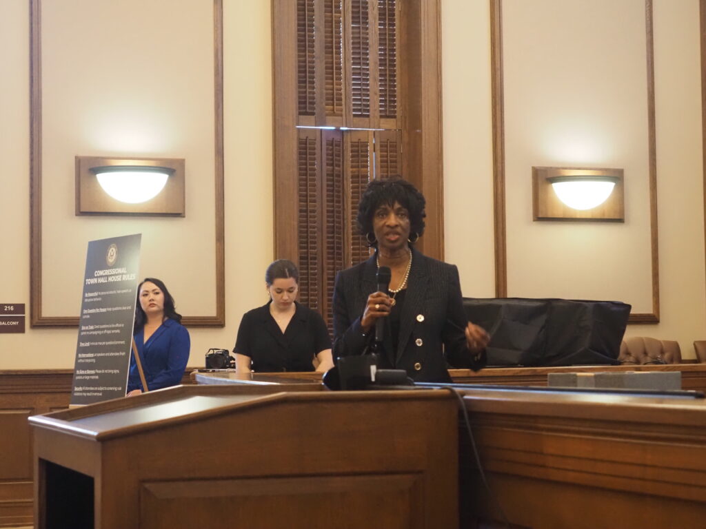 At Pittsboro town hall, US Rep. Valerie Foushee warns of ...