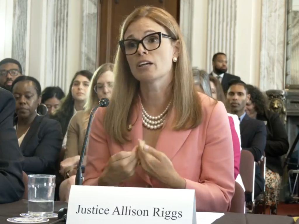 Justice Allison Riggs warns US senators right to vote could ‘crumble ...