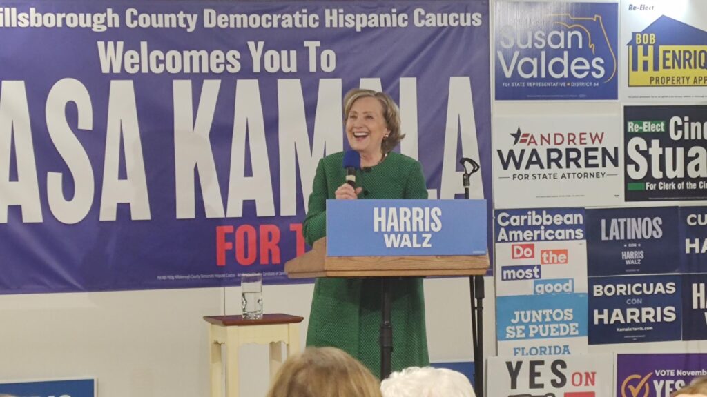 In Tampa, Hillary Clinton tells Democrats Harris must win the popular ...