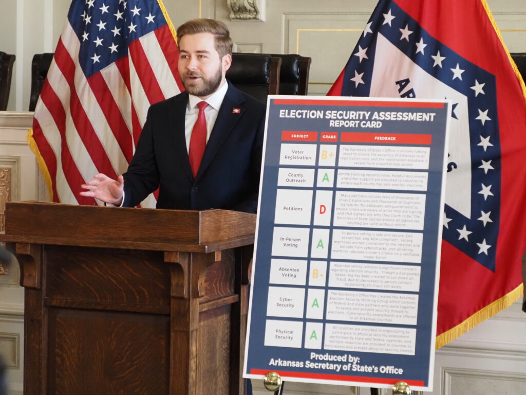 Arkansas secretary of state touts election security, calls for changes ...