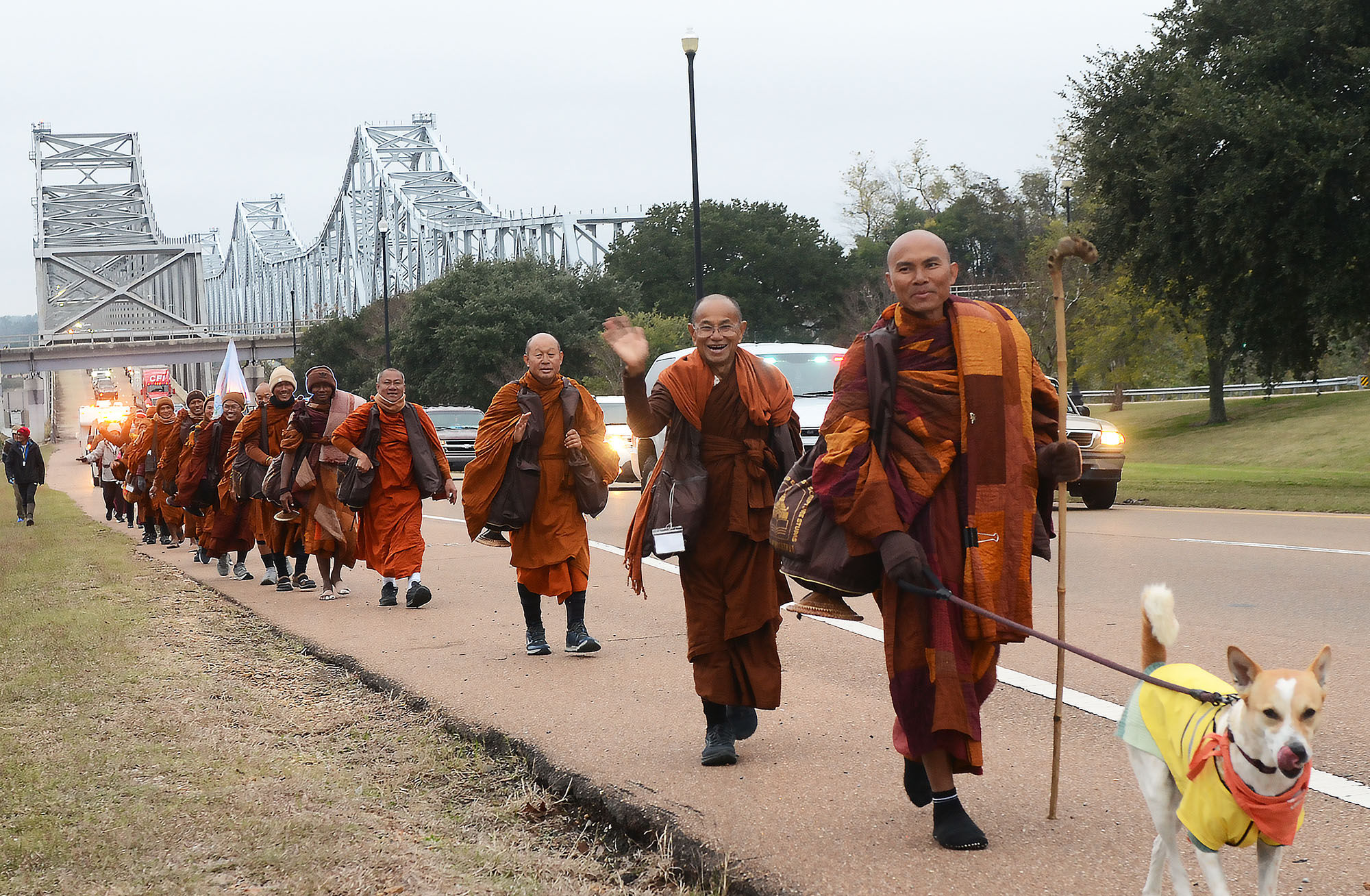 Buddhist monks walk from Texas to nation’s capital to promote peace ...