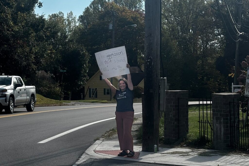 The lone woman who staged a No Kings protest in small-town West ...