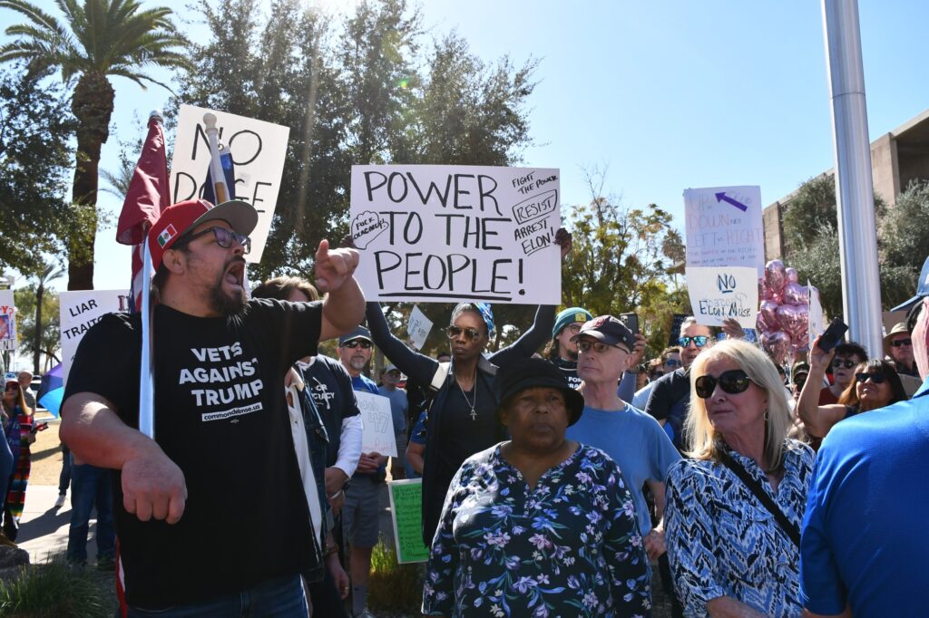 Veterans, activists unite in Arizona’s 50501 protest against Trump ...