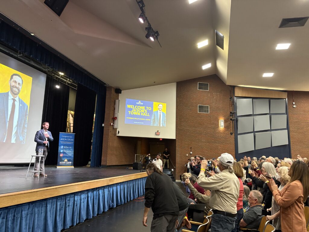 Colorado Rep. Crow addresses constituents at first town hall under ...