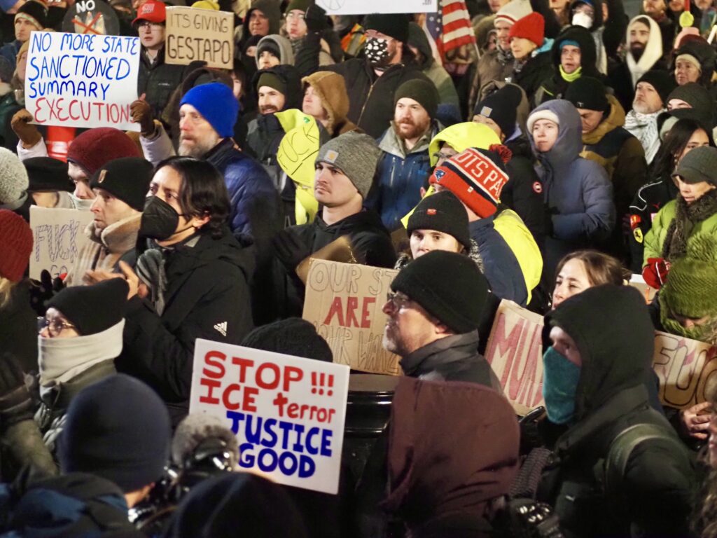 Protesters march in downtown Denver to protest fatal ICE shooting ...