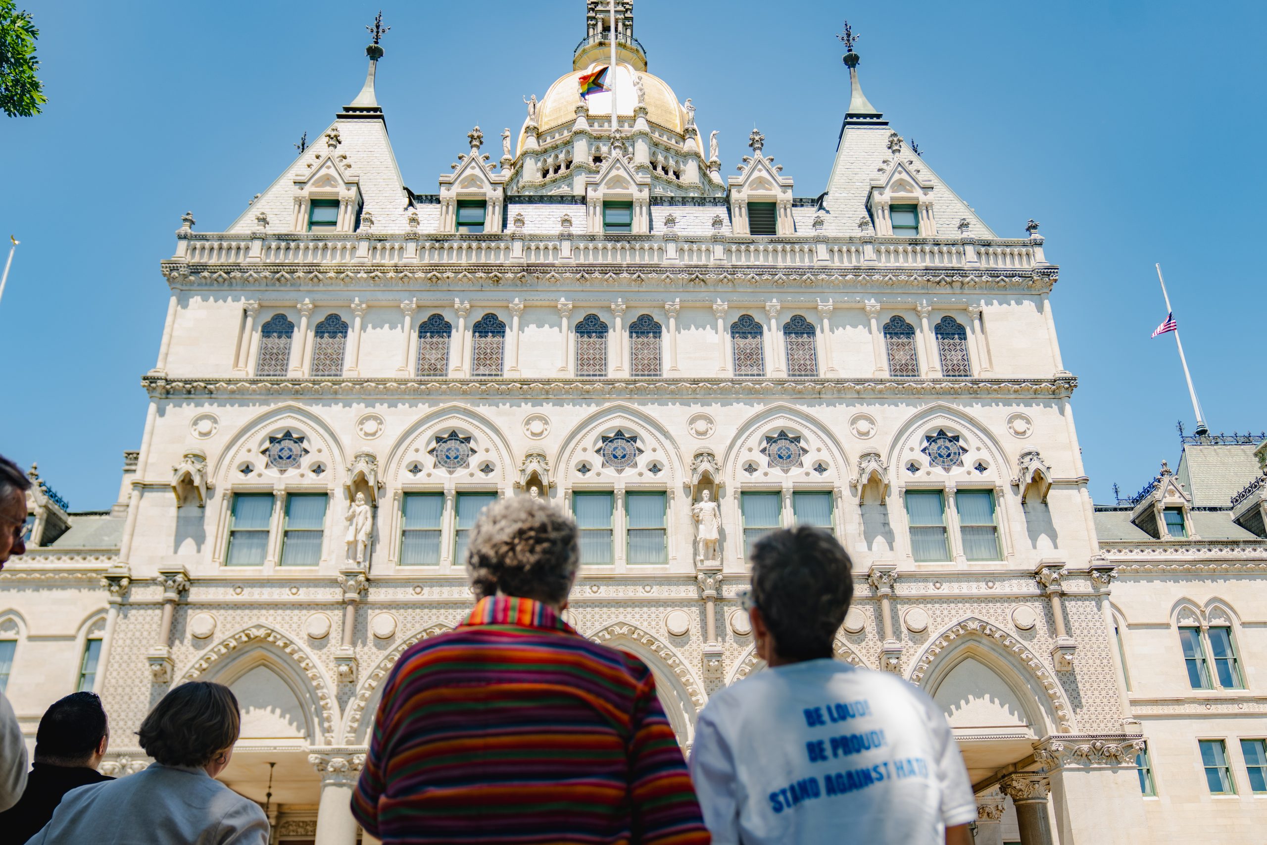 Gay rights pioneers watch Pride flag raised over CT Capitol | News From ...