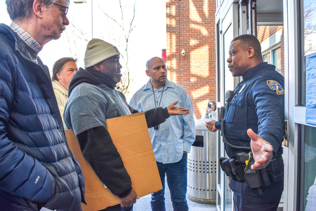 Outside Providence police headquarters, advocates protest alleged ...