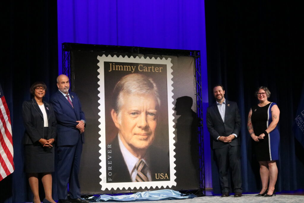 New stamp honoring Jimmy Carter unveiled on the late former president’s ...