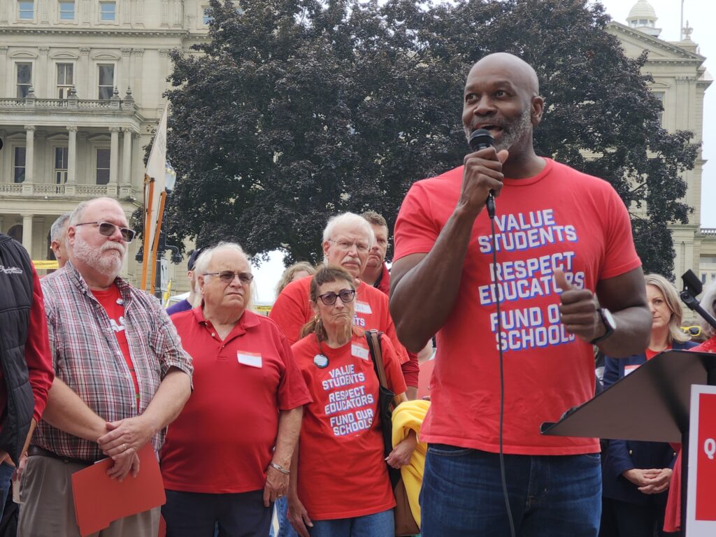 Michigan’s union-backed teachers, workers rally for equitable budget ...
