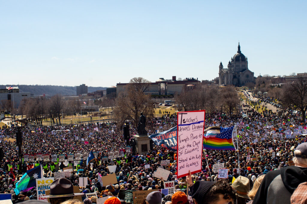 ‘Hands Off!’ rally draws thousands to Minnesota Capitol to protest ...