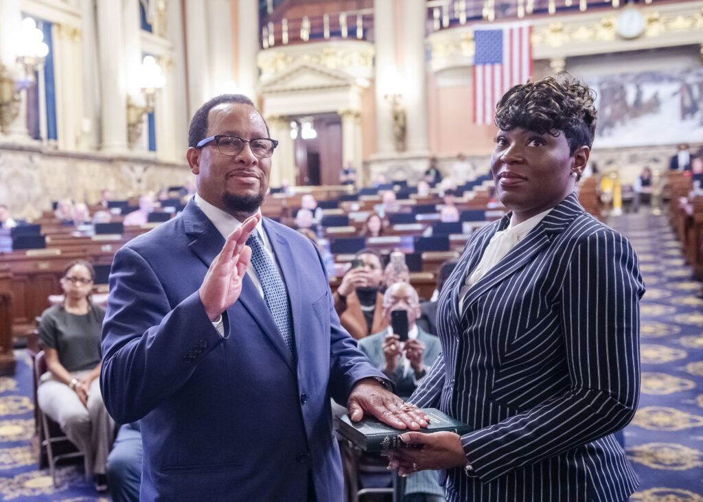 Newly elected Pennsylvania Reps Keith Harris and Andre Carroll take ...