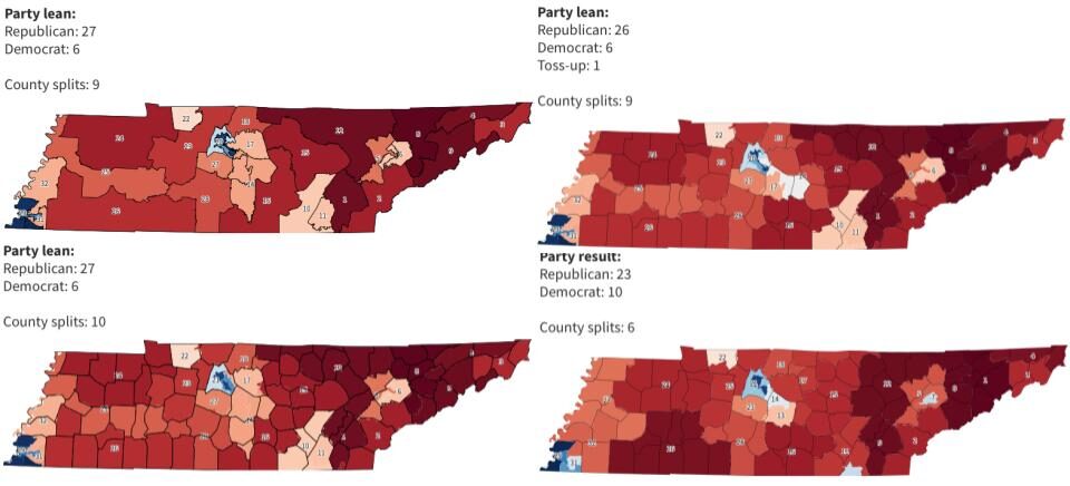 Visual Analysis: Potential scenarios for Tennessee’s new state Senate ...