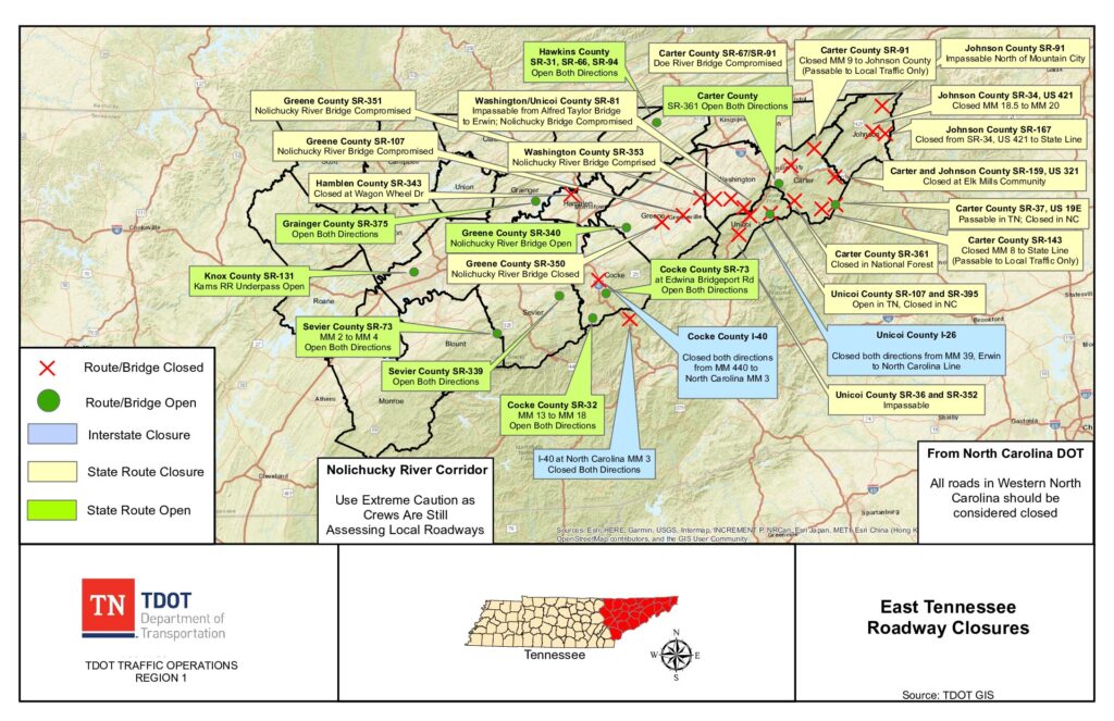 As waters recede in East Tennessee, officials turn to the long recovery ...