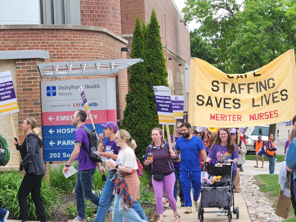 Nurses launch strike at Meriter hospital, the first in the facility’s ...