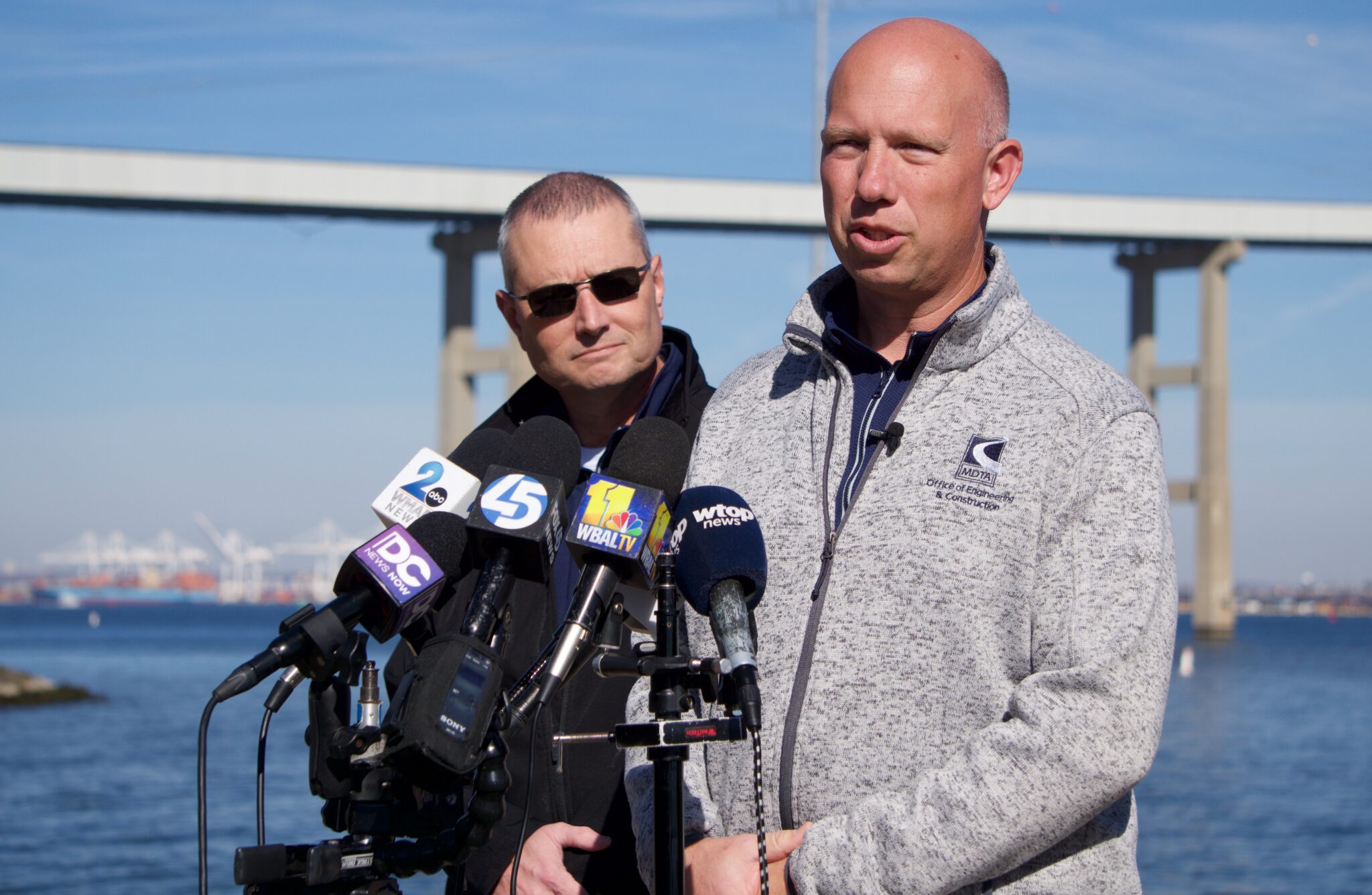 Key Bridge rebuild progresses with first piles driven into the Patapsco ...