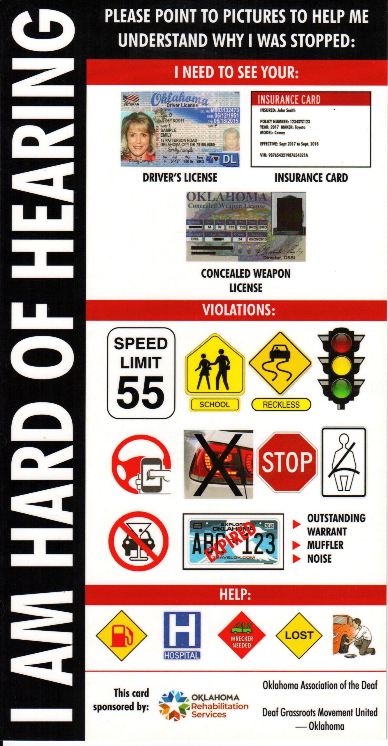 Officials pass out free cue cards to help bridge gap between police ...