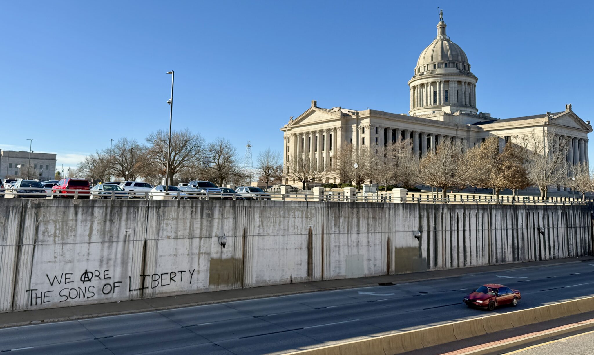 Oklahoma Capitol vandalized overnight with anti-ICE messages | News ...