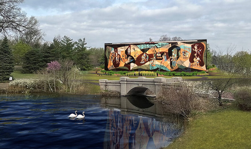 Plans rev up for resurrection of iconic Pershing center mural | News ...