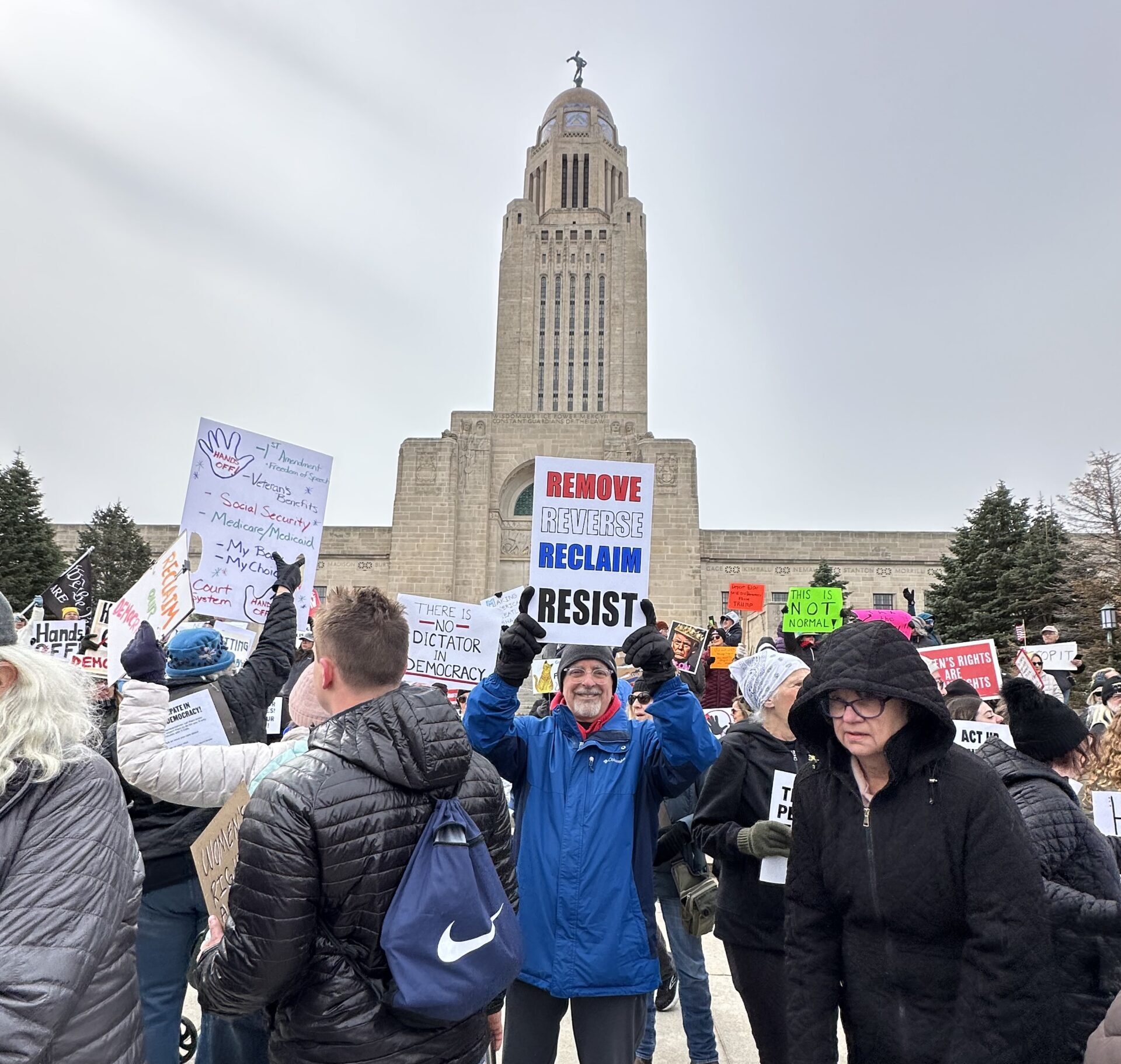 Thousands In Memorial Park protest federal actions as part of national ...