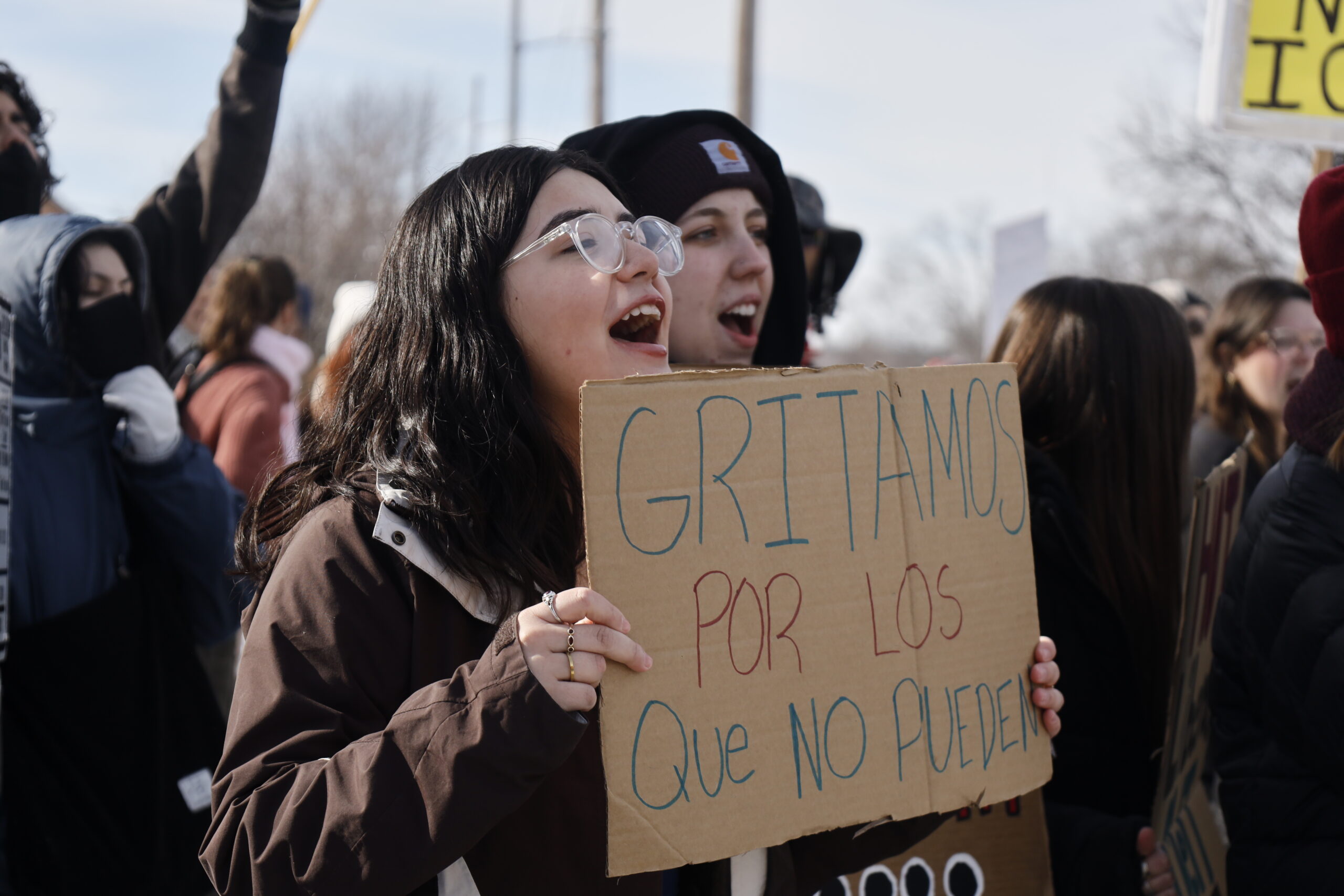 Lawrence high school students and residents march against immigration ...