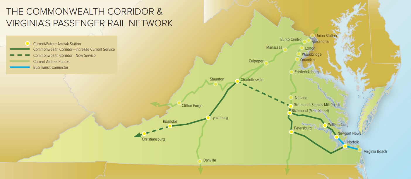 A new passenger rail corridor could connect Hampton Roads to Blacksburg ...
