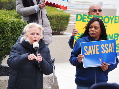 Federal employees rally in Detroit for Social Security and labor ...