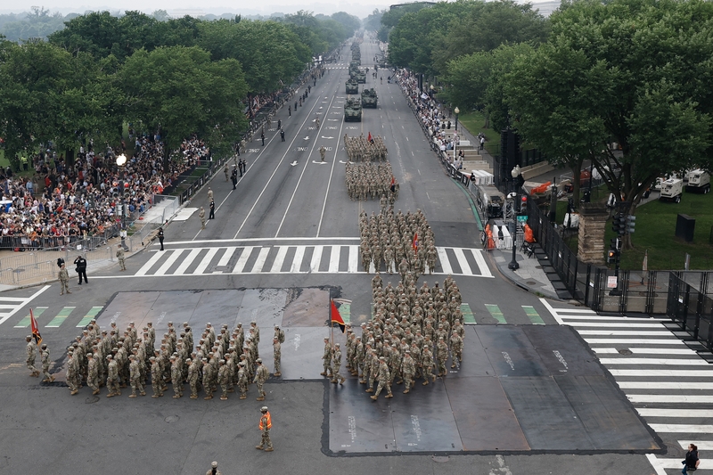 Army parade, Trump birthday take over D.C., as 'No Kings' protests ...