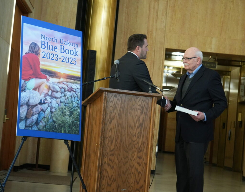 New North Dakota Blue Book released; 1st copy gifted to former ...