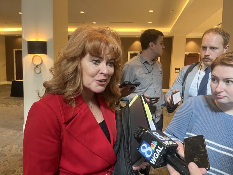 Republican Stacy Garrity’s first campaign speech of 2026 was all about ...