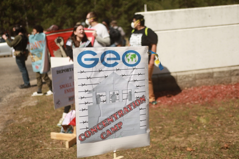 Protestors gather outside Baldwin facility as immigrant detainees held ...
