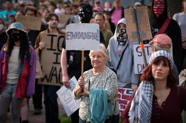 Hundreds gather in Burlington to protest ICE raids | News From The States