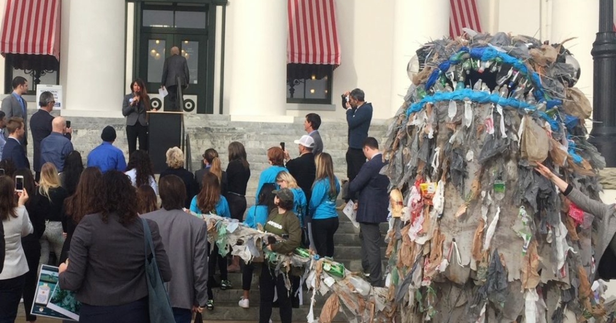 Plastics ‘monster’ haunts Capitol to call for waste reduction | News ...