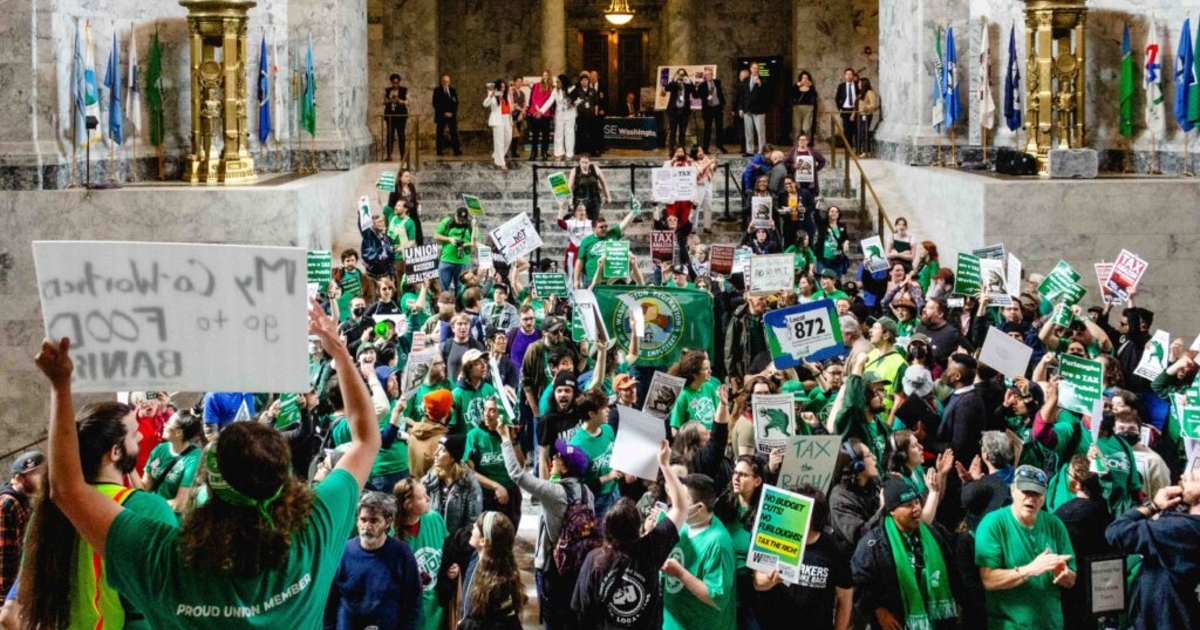 Protest erupts at WA Capitol, as outraged state workers slam Ferguson ...