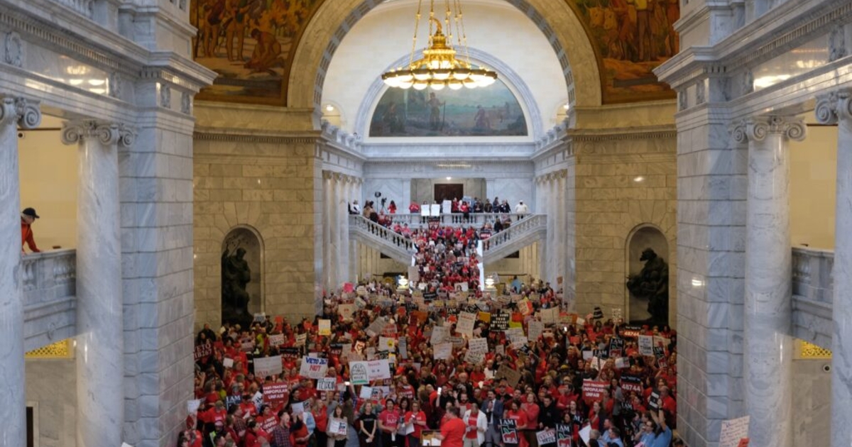 Massive crowd descends on Utah Capitol calling for governor to veto ...