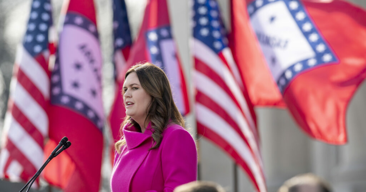 Sarah Huckabee Sanders sworn in as Arkansas’ first female governor ...