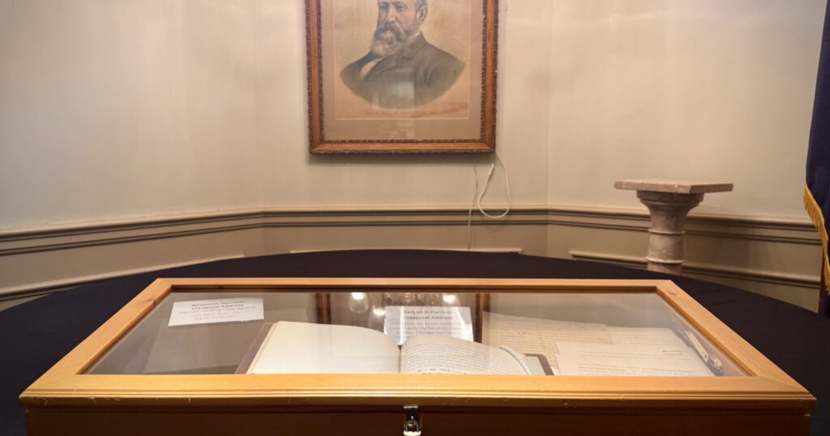 President Benjamin Harrison’s personal copy of inaugural address on ...