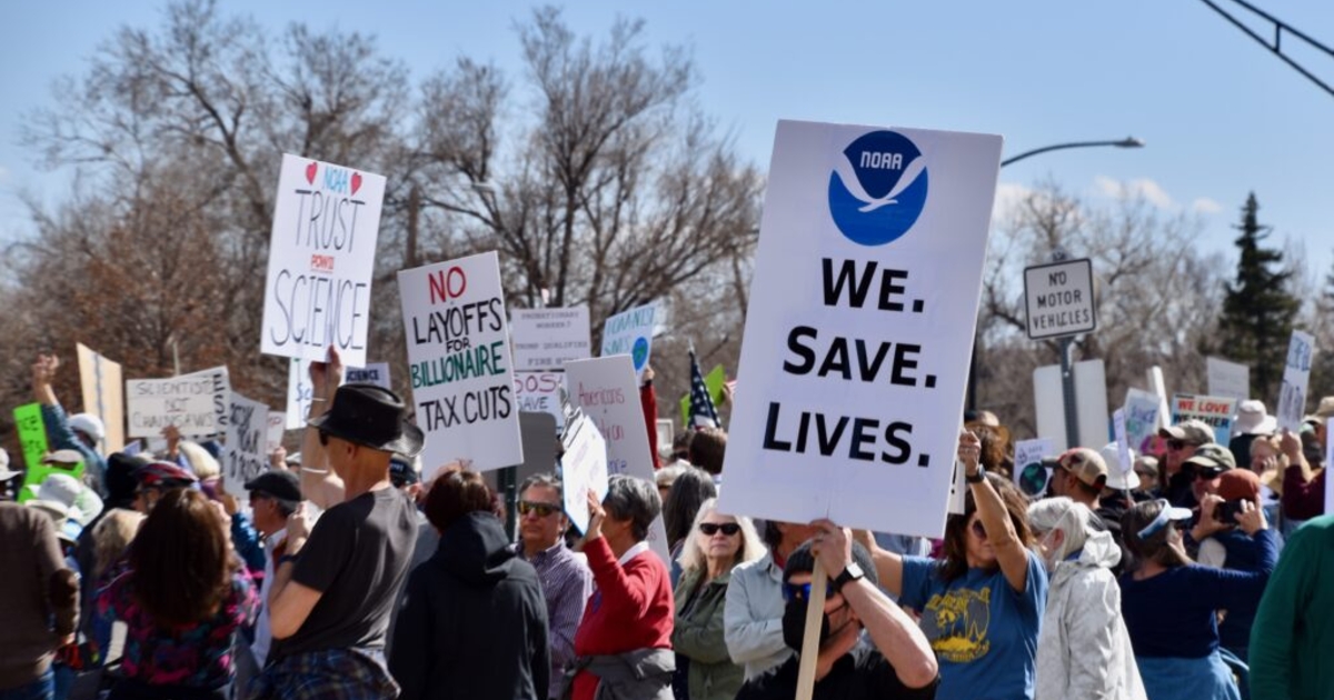 ‘Mindless culling’: Crowd protests DOGE layoffs at Boulder NOAA campus ...