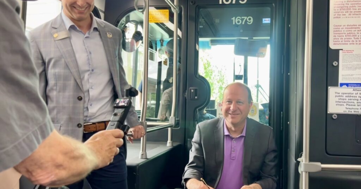 RTD board overhaul signed by Gov. Polis on a Denver bus | News From The ...