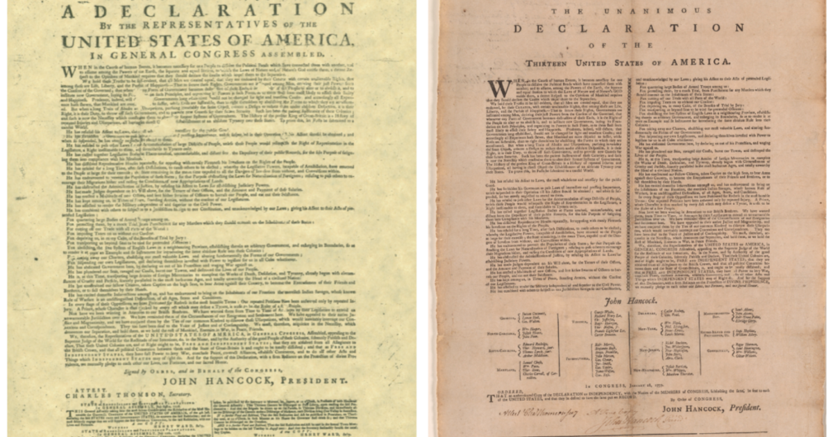 Declaration of Independence on view at Rhode Island State Archives on ...
