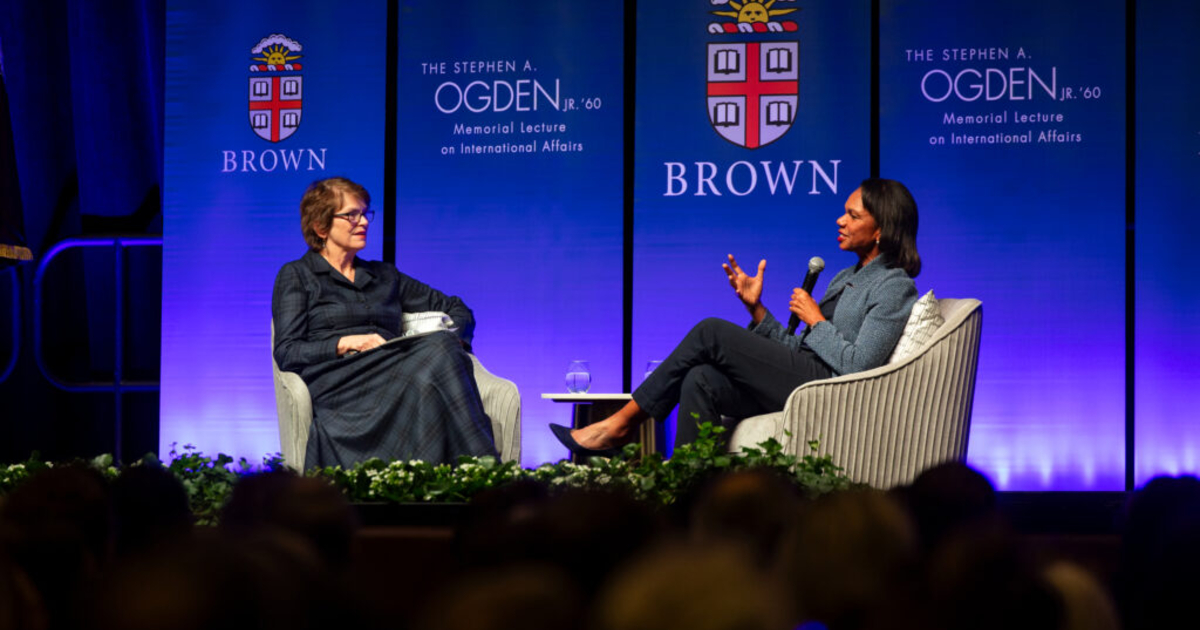 Rice talks Iraq War, AI and international student visas in Brown ...