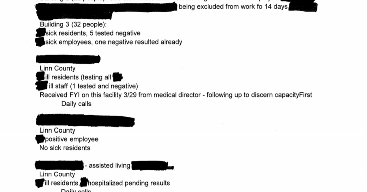 State releases heavily redacted COVID-19 document in response to record ...