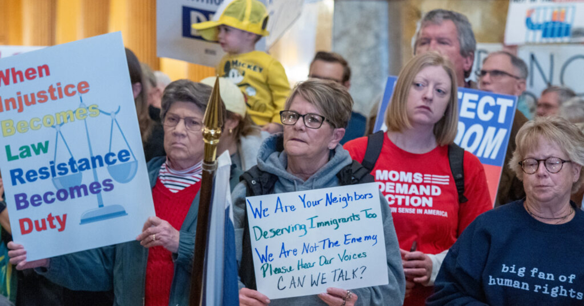 At Statehouse human rights protest, Kansans brandish outrage at ICE ...
