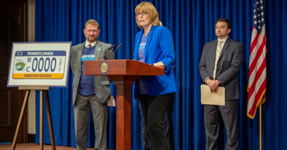 State officials celebrate launch of new ‘hellbender’ license plate ...