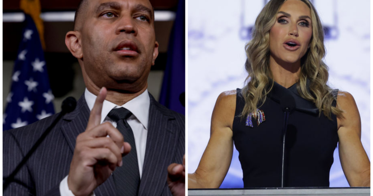 U.S. House Minority Leader Jeffries, RNC co-chair Lara Trump stump for ...
