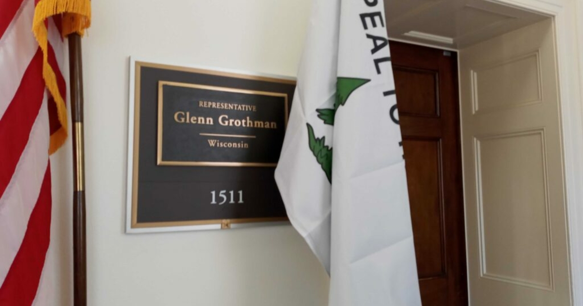 Rep. Grothman displays Christian nationalist flag outside congressional ...